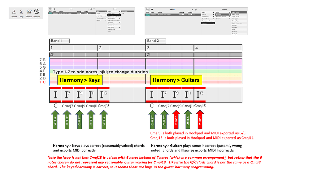 Harmony Guitars Chord Playback and MIDI Exports Incorrect for 9th and 13th Chords - bug reports ...