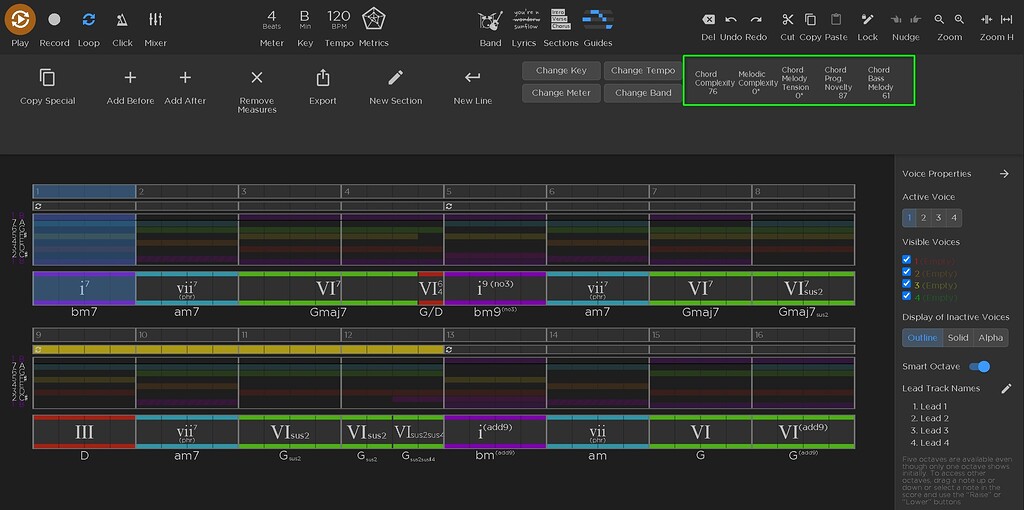 Hookpad: Allow Metrics Values to Remain Visible (mockup) - feature requests - Hooktheory Forum