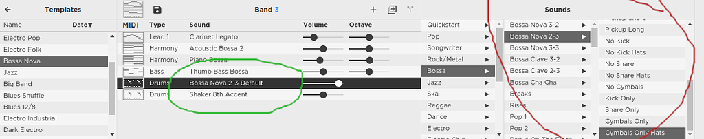 Hookpad / Different band settings / Sounds selection view not updated - bug reports - Hooktheory ...